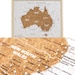 Australia Travel Map Cork Pin Board Desk Size - Etsy