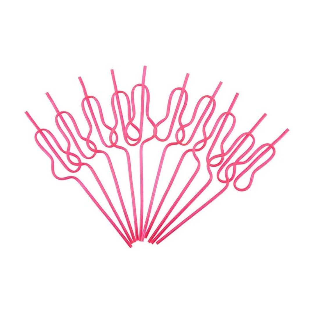 Penis Straws X 10 Pink Willy Dick Hens Night Party Bachelorette ...