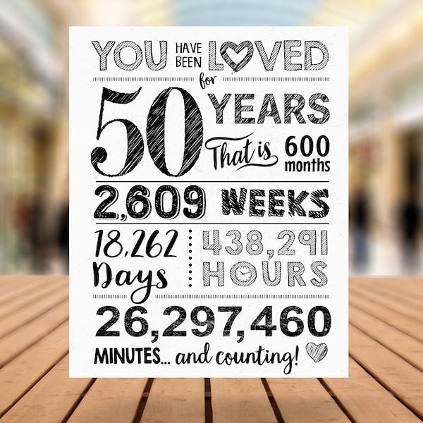 I Have Loved You for 50 Years - Etsy