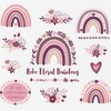 Floral Boho Rainbow Clip Art - Etsy