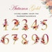 Fall Floral Alphabet Clipart: Burgundy, Gold (digital Download) - Etsy