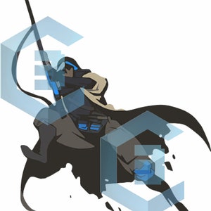 Overwatch Ana Champion Spray Art Action Laptop/window Printed Sticker ...