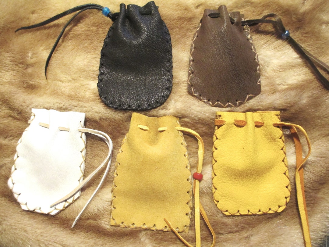 Tobacco, Drawstring Bag, Medicine Pouch, Gem Bag, Ceremony Pouch, Drum ...