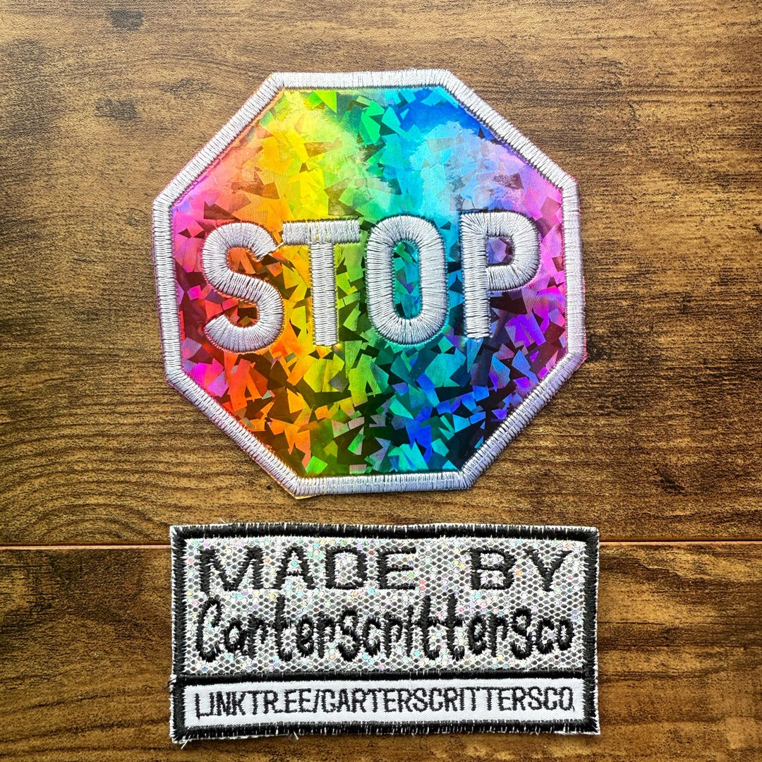 Stop Sign 3x3" Embroidered Patch - Etsy