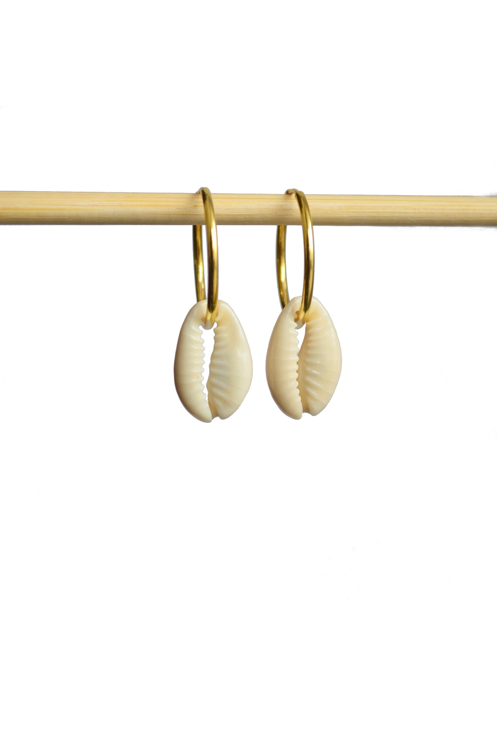 Cowrie Shell Hoops Cowrie Hoops Gold Cowrie Hoops Gold - Etsy