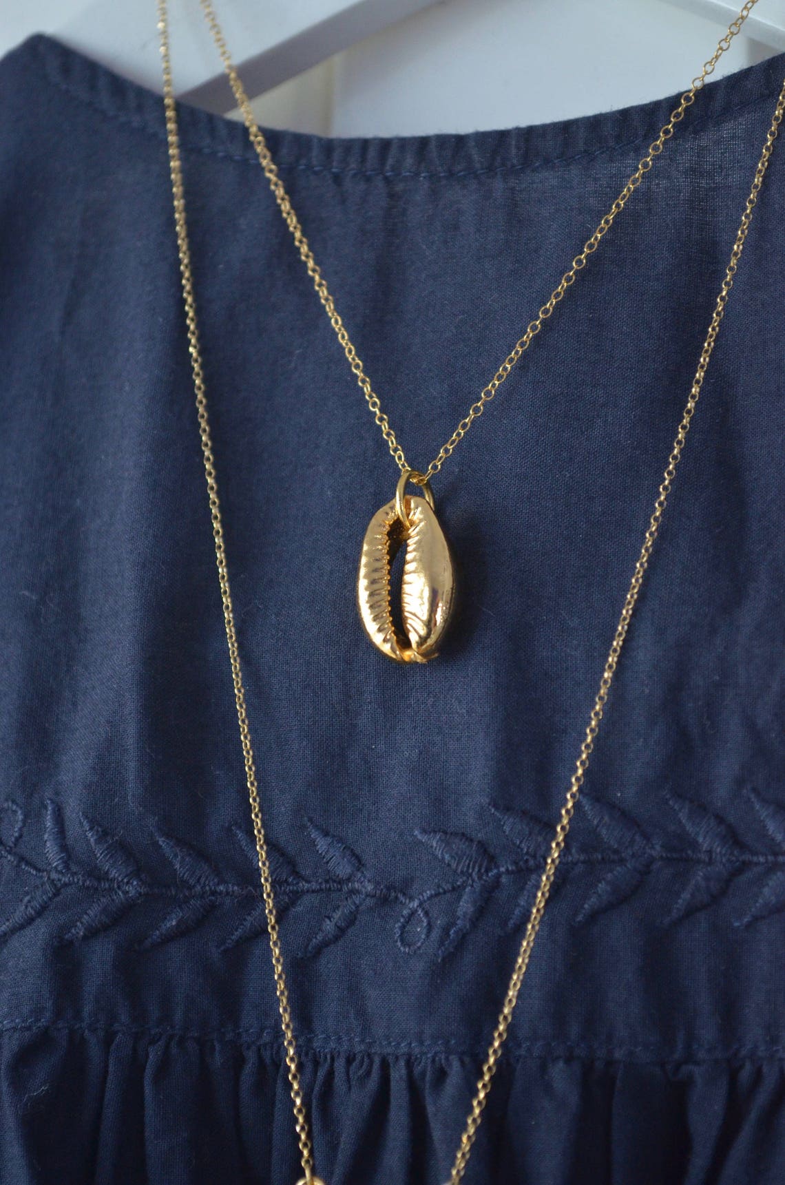 Gold Cowrie Shell Necklace Gold Shell Necklace Cowrie | Etsy