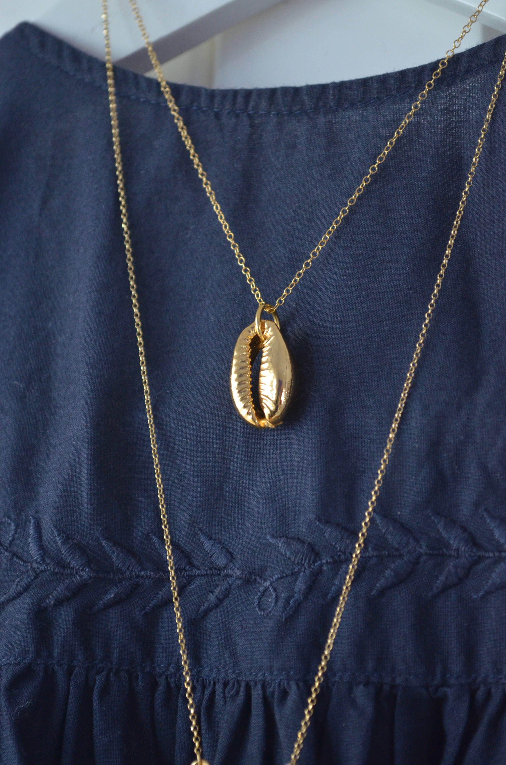 Gold Cowrie Shell Necklace Gold Shell Necklace Cowrie | Etsy