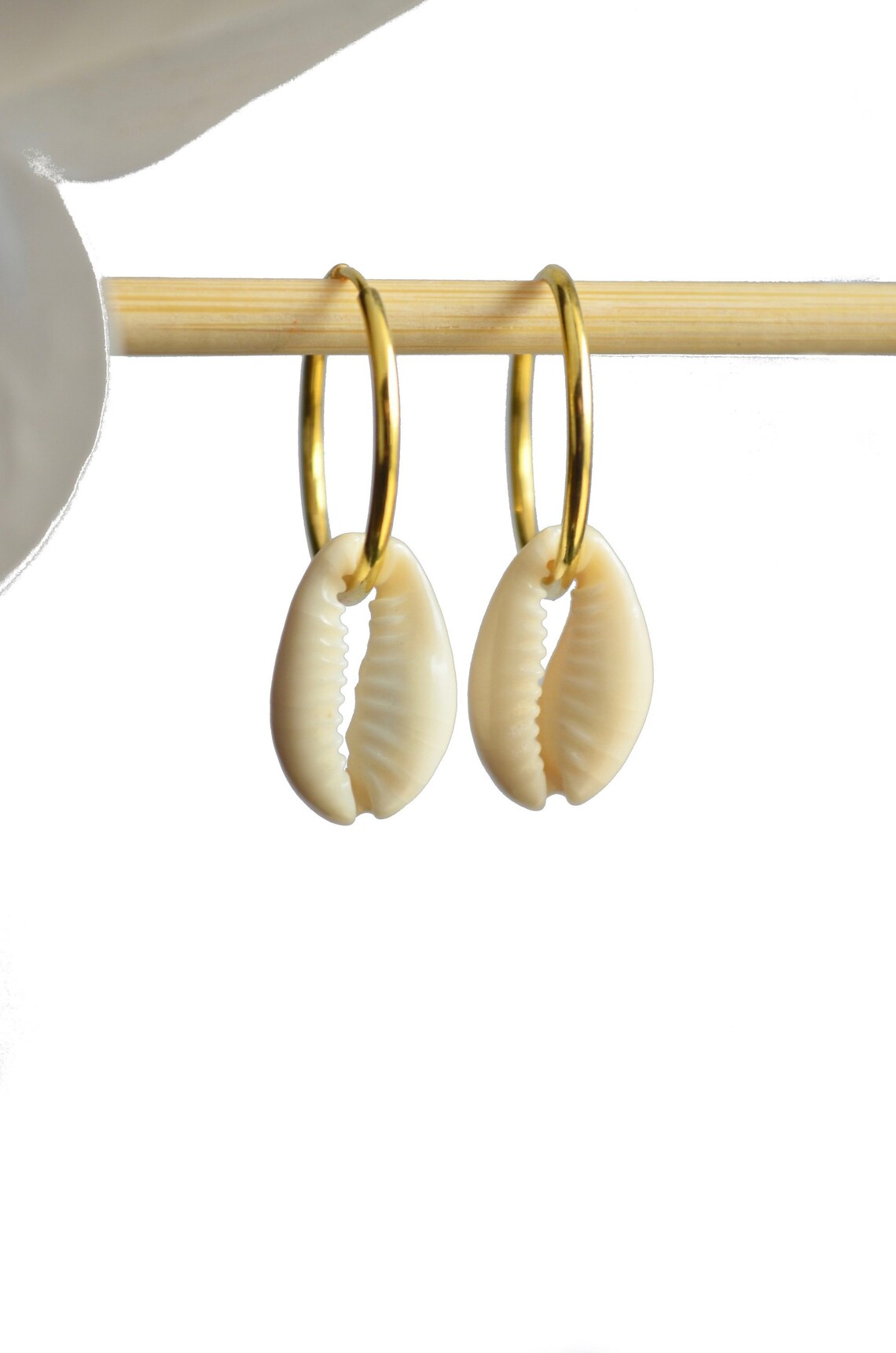 Cowrie shell hoops cowrie hoops gold cowrie hoops gold | Etsy