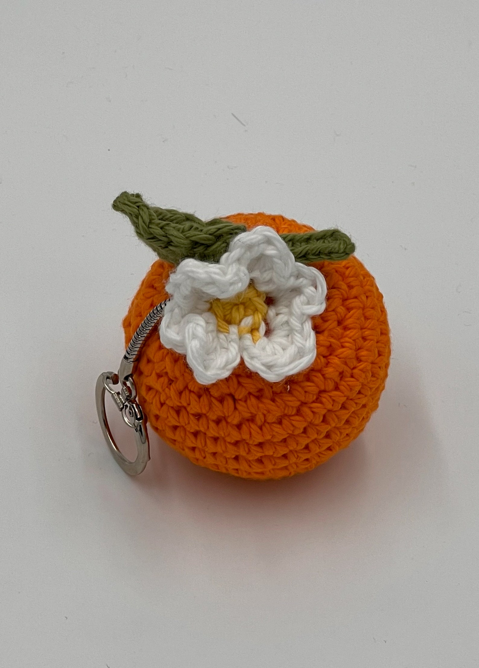 Crochet Fruit Orange Keychains Handmade Soft Cotton Yarn Amigurumi - Etsy