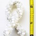 Lung Cancer Awareness Ribbon, White Bead Crochet Lung Cancer Awareness ...