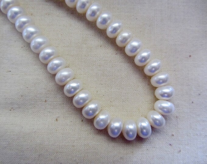 Pearls 16 Inch Strand Button Shape - Etsy