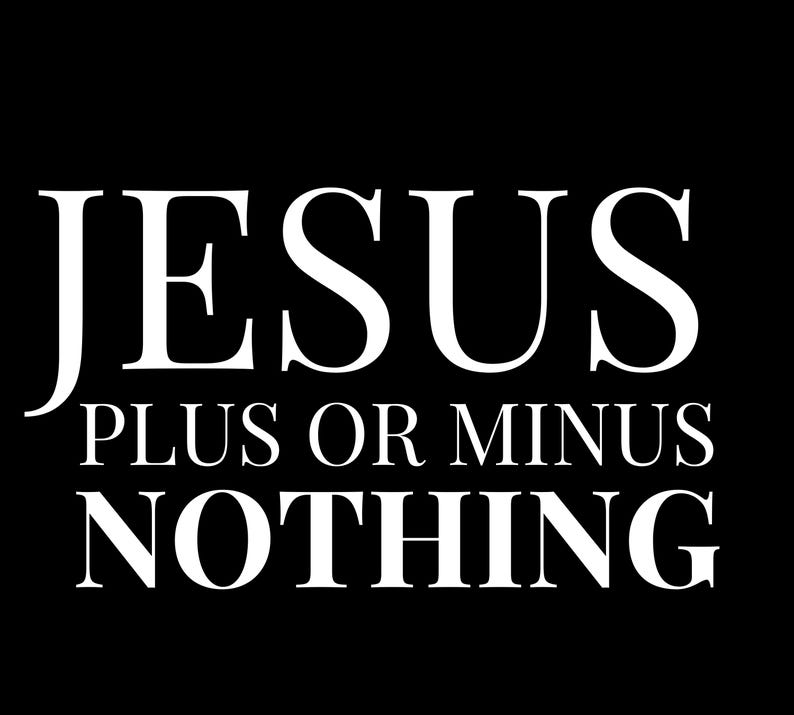 Jesus Plus or Minus Nothing PNG File – Black & White Digital Download ...