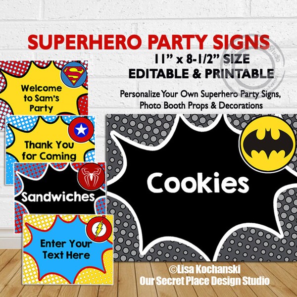 Superhero Party Decor - Etsy