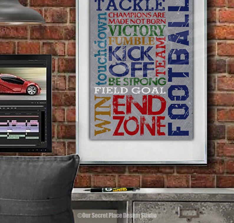 Football Wall Art Football Wall Decor for Teen Boy Wall Art - Etsy