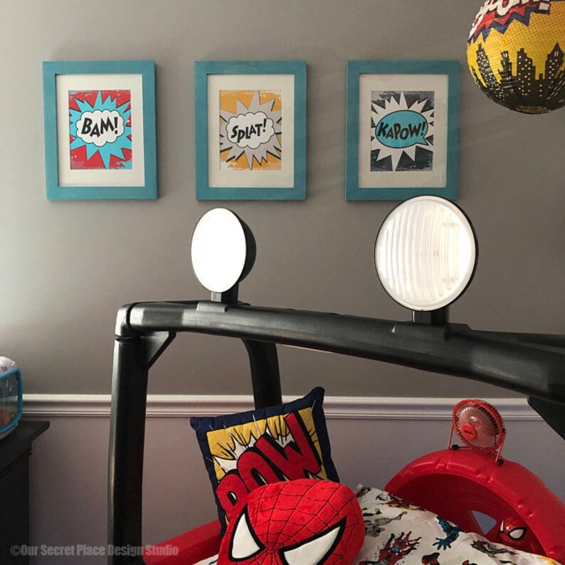 DIGITAL Superhero Wall Art Superhero Room Decor for Boys Room - Etsy