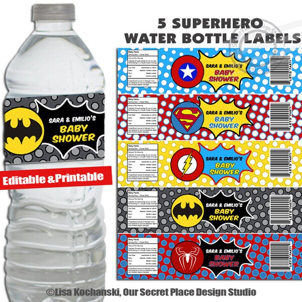 Superhero Water - Etsy