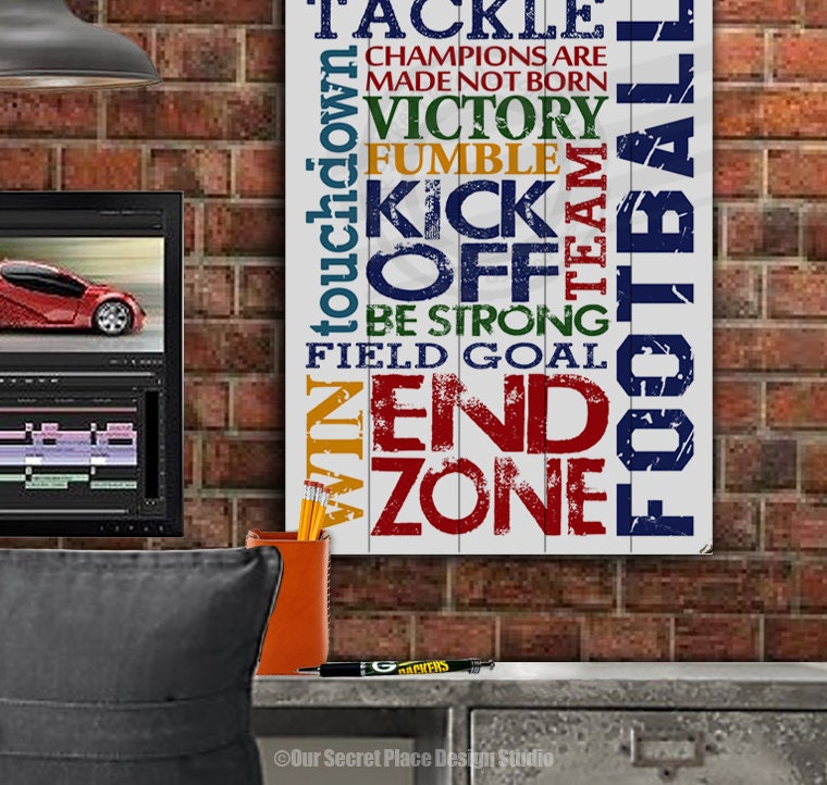 Home Décor Signs boys room sign/ football wood sign Football room sign ...