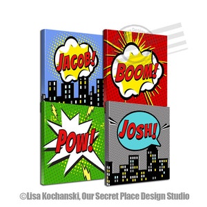 Superhero Canvas Superhero Room Decor Superhero Decor Comic Book ...