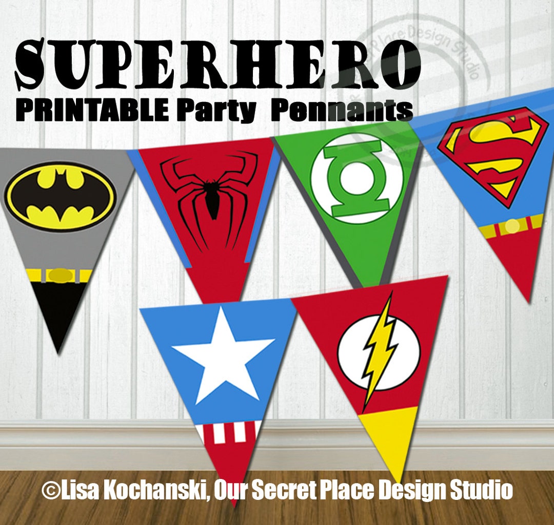 PRINTABLE Superhero Party Banner Super Hero Party Banner Super - Etsy ...