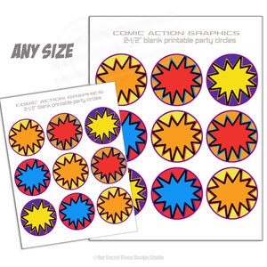 PRINTABLE Any Size Superhero Party Labels Superhero Food Labels ...