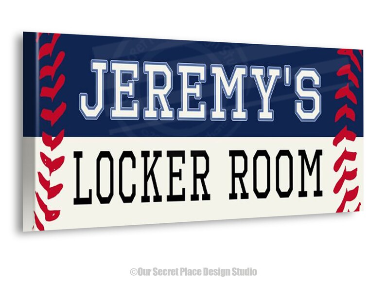 Boys Personalized Baseball Sign Kids Custom Canvas Sports Nursery Sign ...