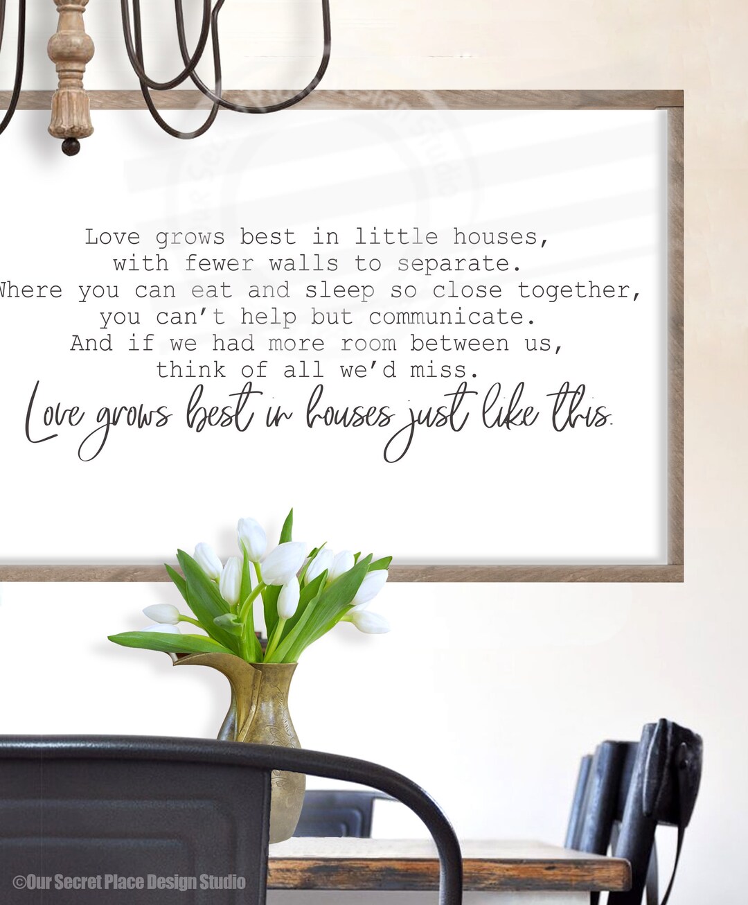 Love Grows Best in Little Houses Sign Modern Farmhouse Sign - Etsy