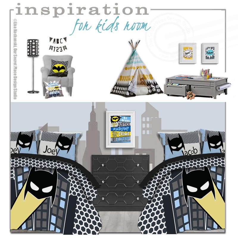 Bam Splat Kapow Superhero Canvas Wall Art for Boys Room Wall | Etsy