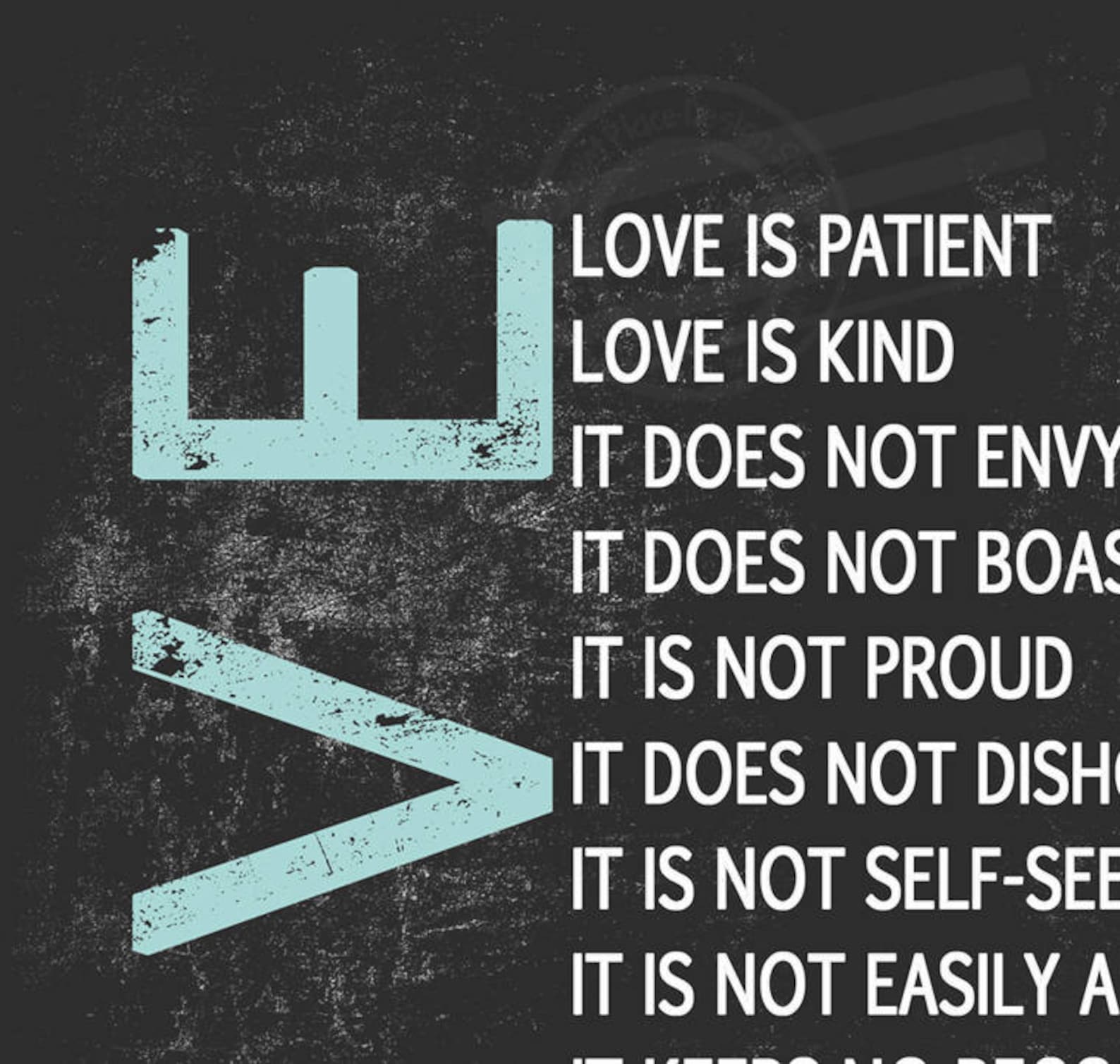 Love is Patient Love is Kind Scripture Wall Art 1 Corinthians 13 Bible ...