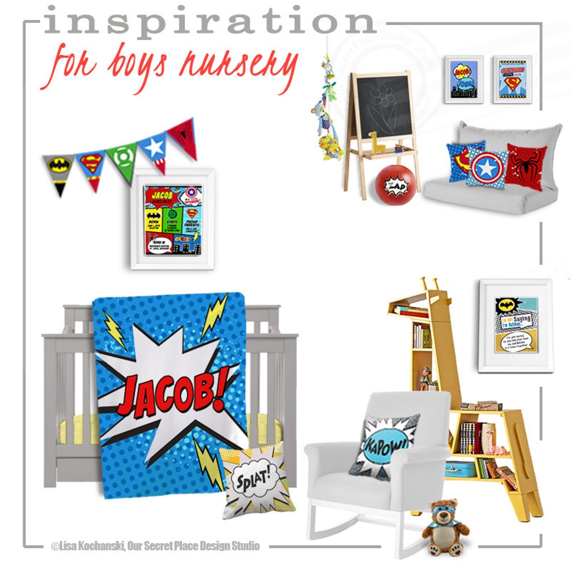 Superhero Canvas Superhero Room Decor Superhero Decor Comic | Etsy