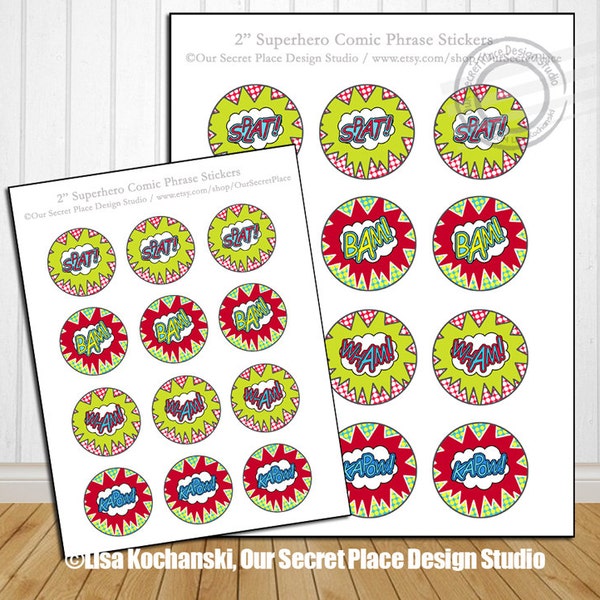 Superhero Sticker - Etsy