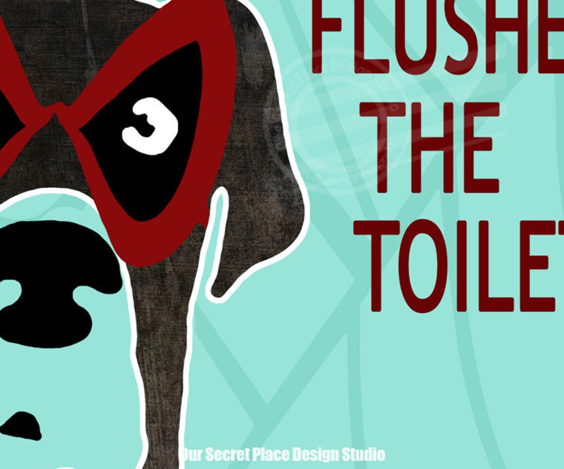 Boys Bathroom Signs Superhero Bathroom Prints Kids Bathroom - Etsy