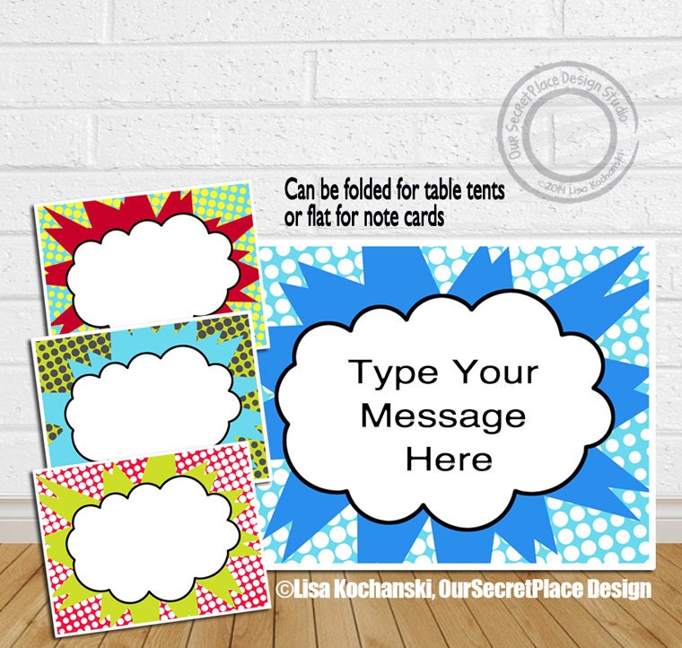 INSTANT DOWNLOAD Editable Superhero Labels Editable Tags - Etsy