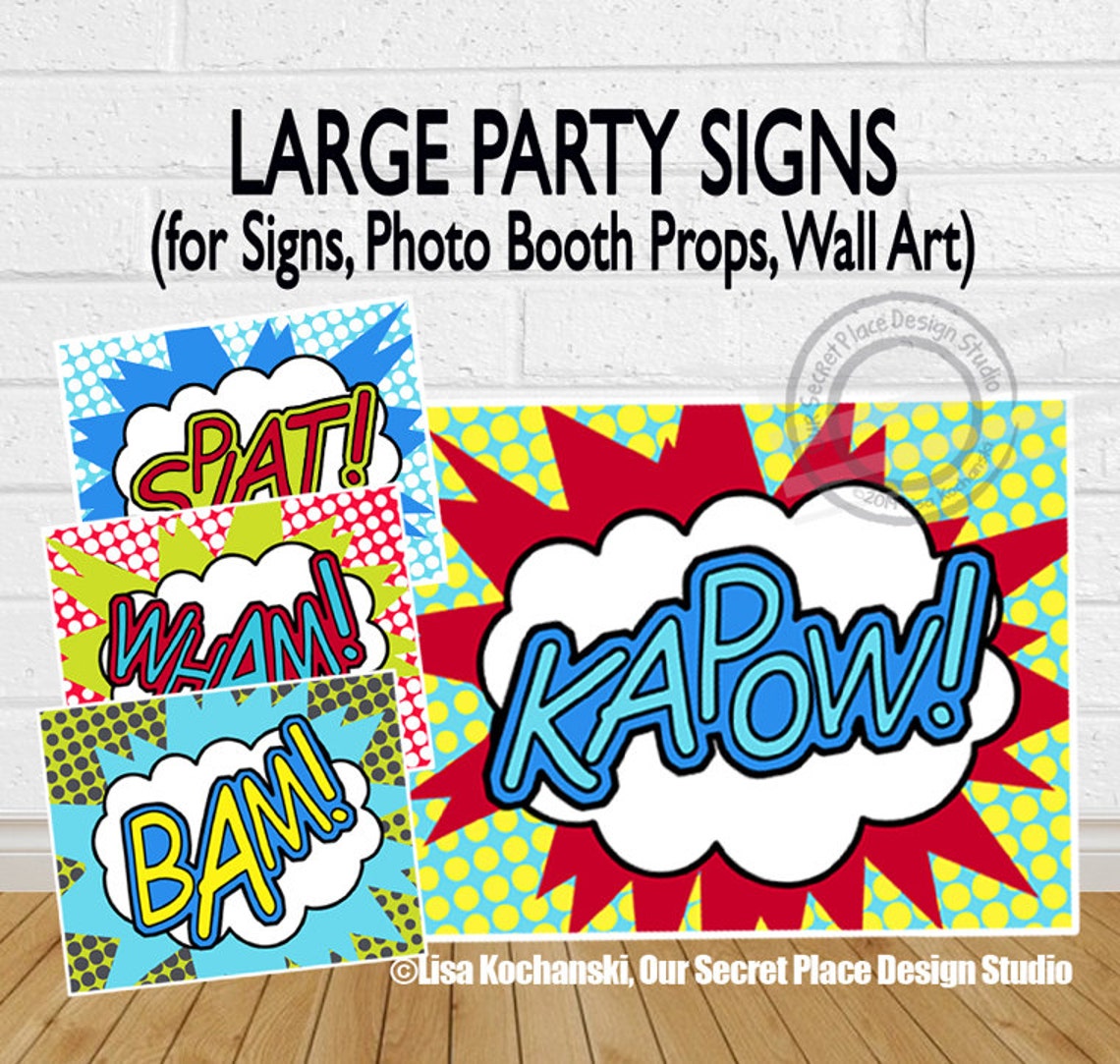INSTANT DOWNLOAD Superhero Party Signs Super Hero Party Superhero ...