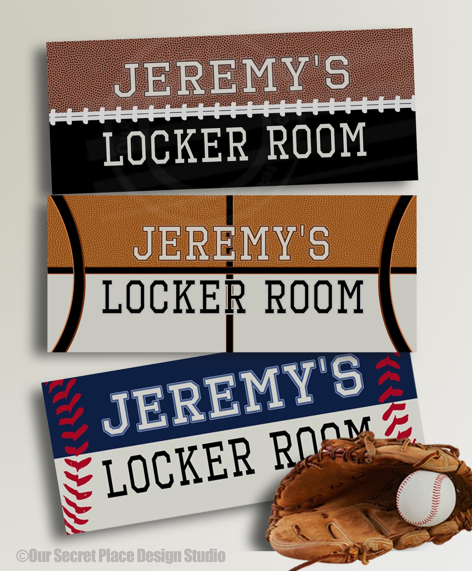 Boys Personalized Baseball Sign Kids Custom Canvas Sports Nursery Sign ...