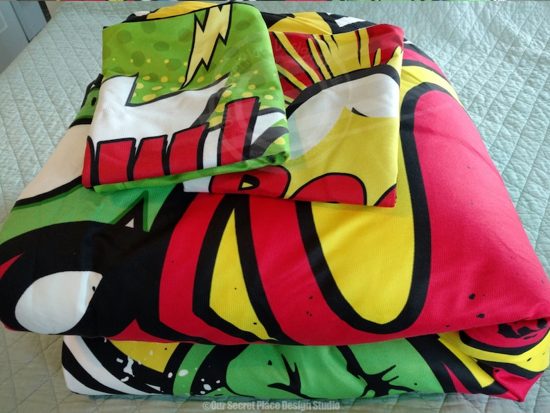 Boys Duvet Cover Superhero Bedding Set Kids Comforter Twin XL Bed Set ...