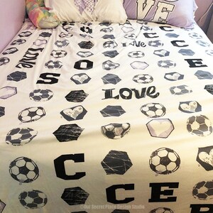 Girls Soccer Bedding for Girls Soccer Comforter Soccer Duvet Cover ...