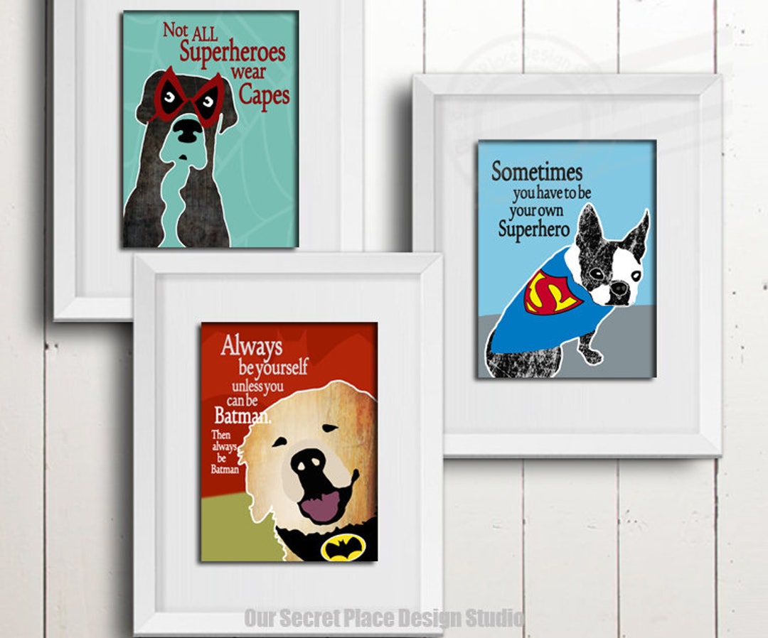 DIGITAL Superhero Wall Art for Kids Superhero Classroom Decor ...