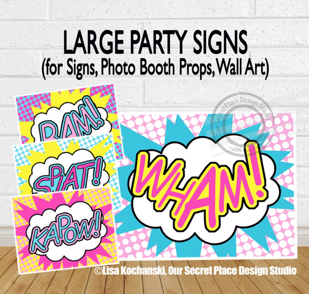 INSTANT DOWNLOAD Girl Superhero Party Sign Superhero Party Decor ...