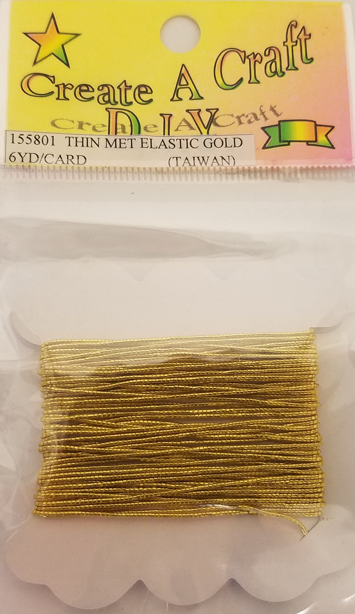 Gold Metallic 2 Ply 0.5 Mm Thin Elastic Thread String Cord for - Etsy