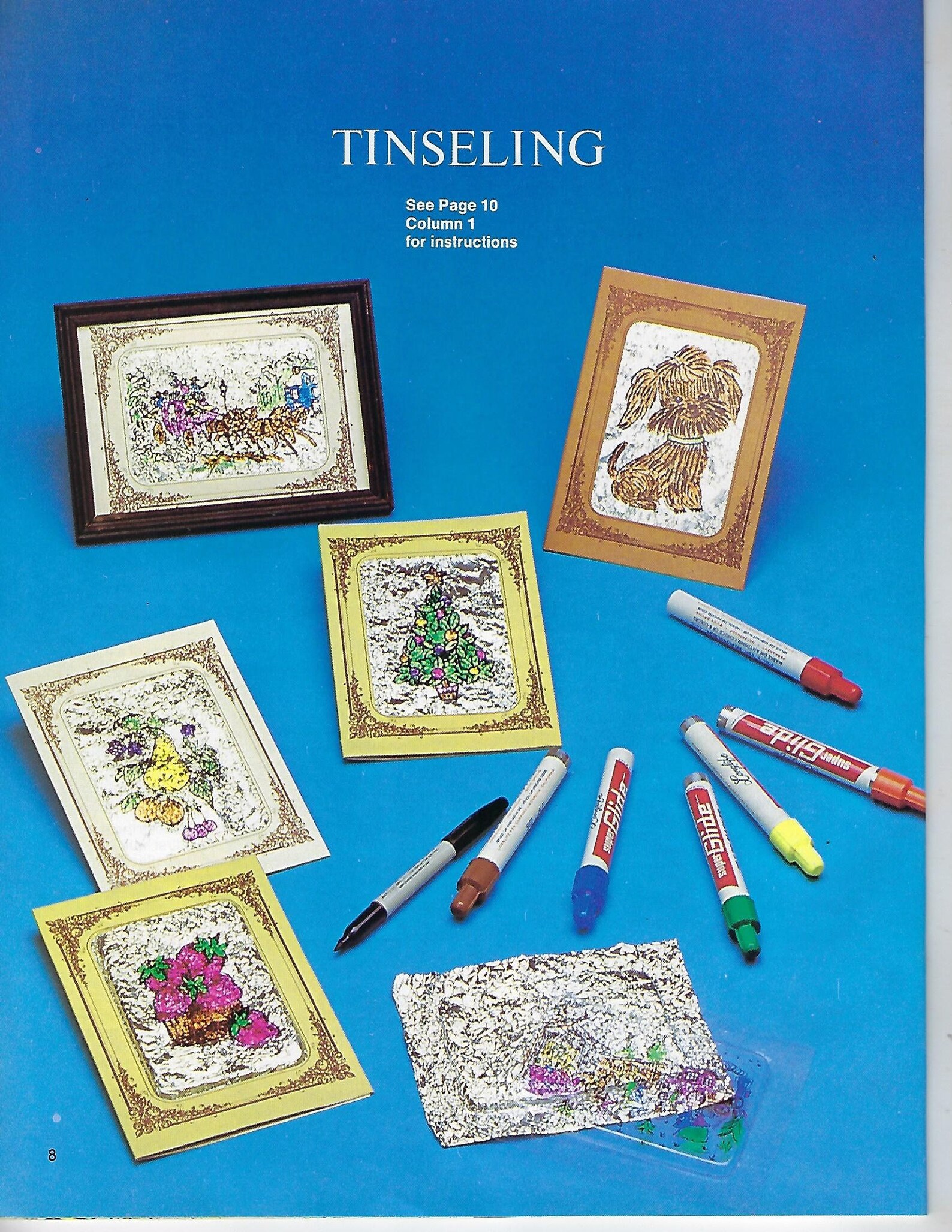 Mini-Crafts for Greeting Card Vintage Card Making Craft How To | Etsy