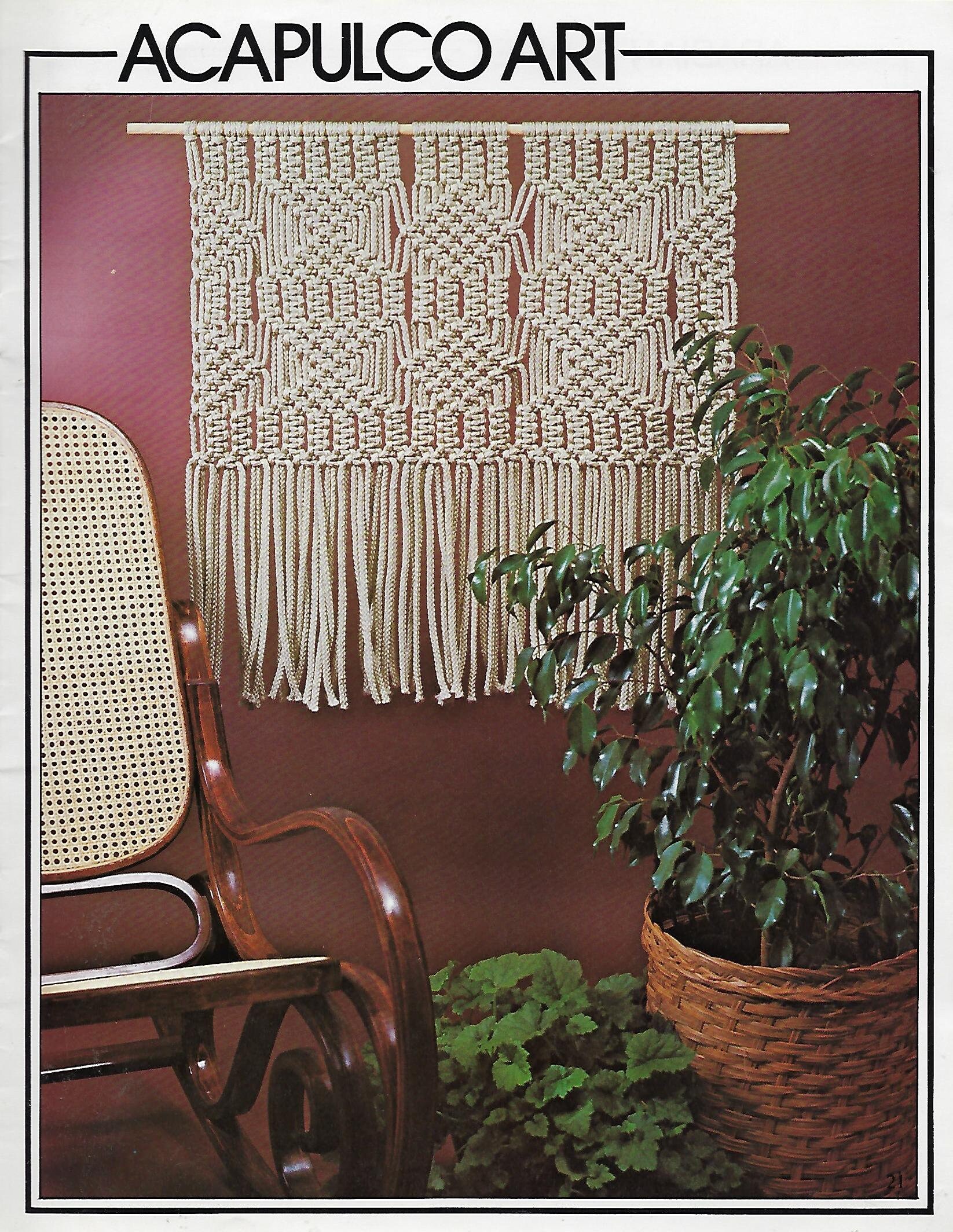 PDF ONLY Wall Decorating With Macrame Wall Hangings Patterns Craft Book ...