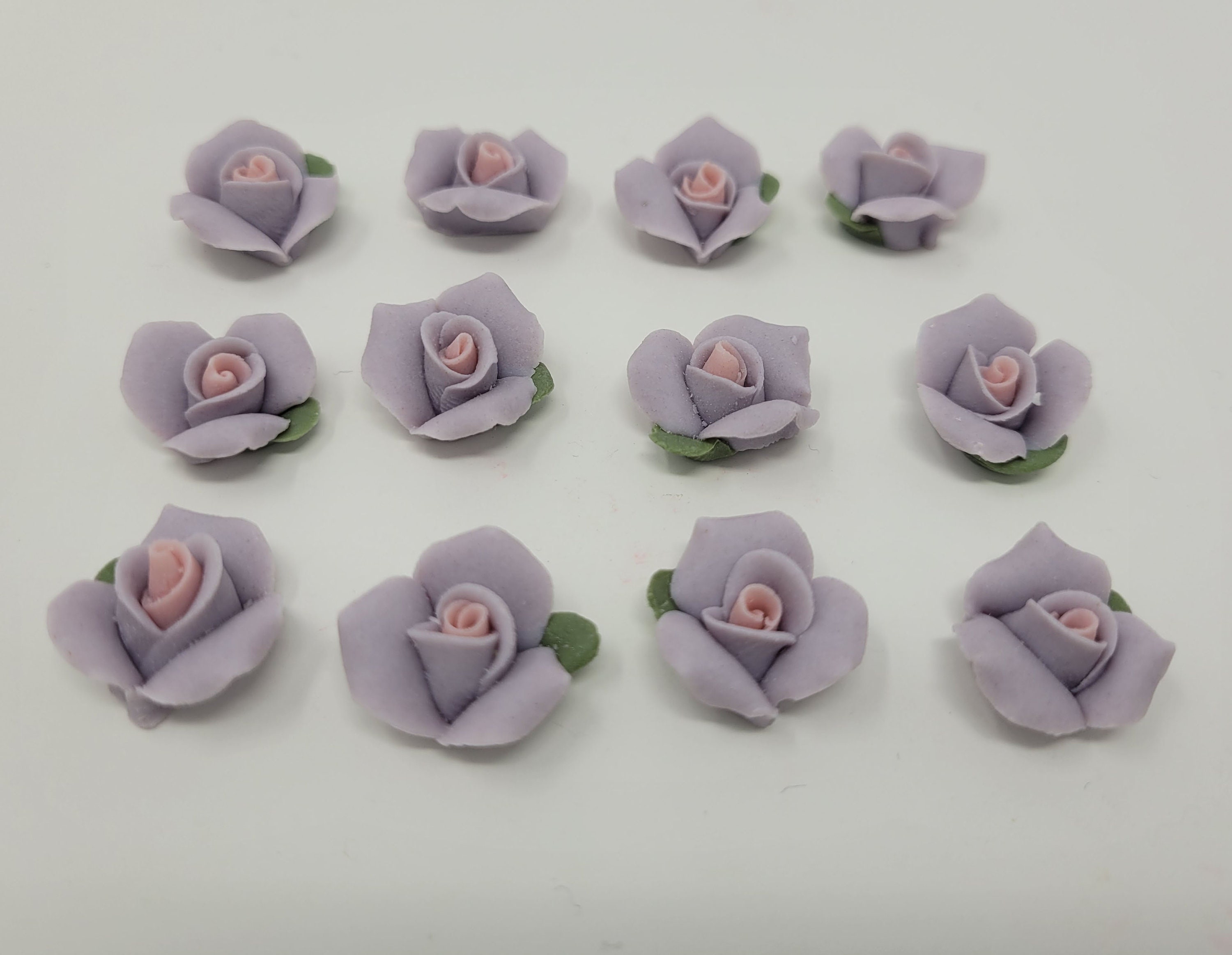 12 pcs Porcelain Ceramic Bisque Roses with Leaves Rosebuds | Etsy