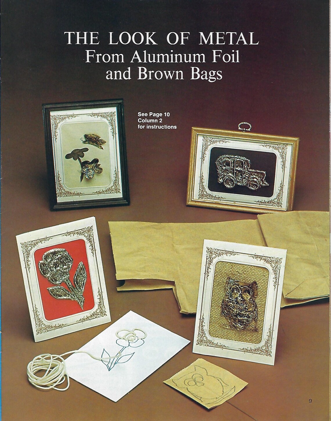 Mini-crafts for Greeting Card Vintage Card Making Craft How to ...