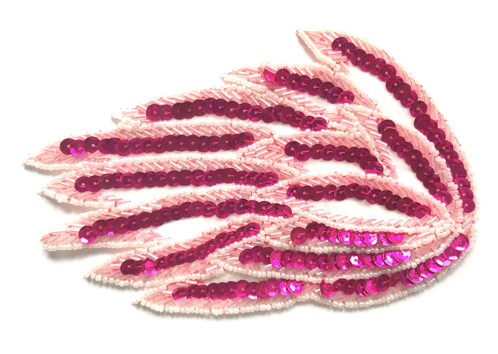 Angel Wings Large Beaded Sequined Sew-on Applique Craft Sewing - Etsy
