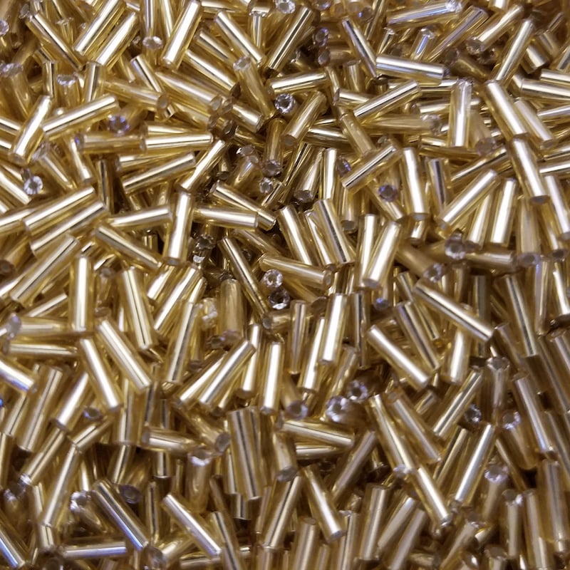 Gold Bugle Beads - Etsy
