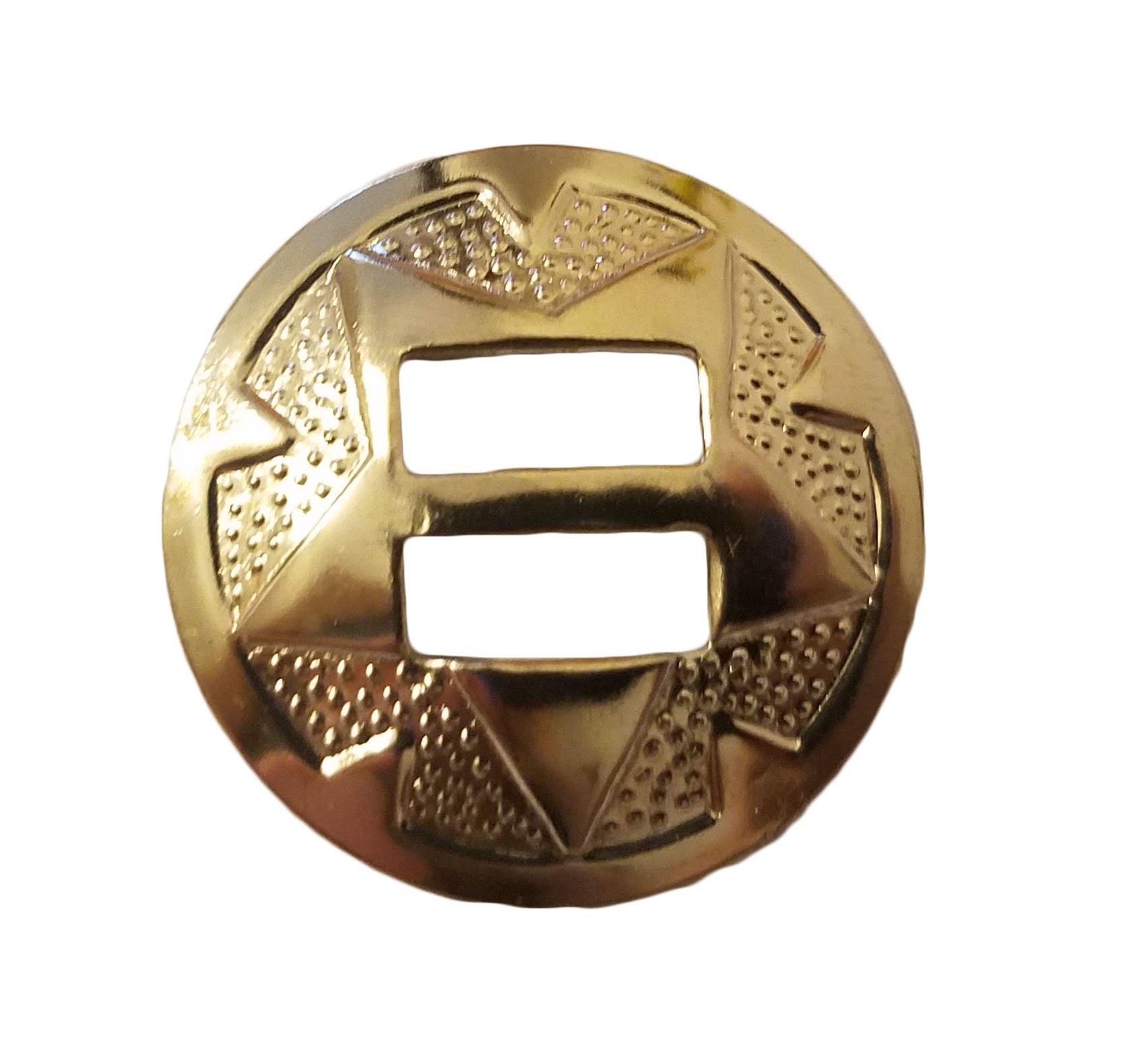 10 Pcs Small Round Silver or Gold Star Slotted Concho Metal Western ...
