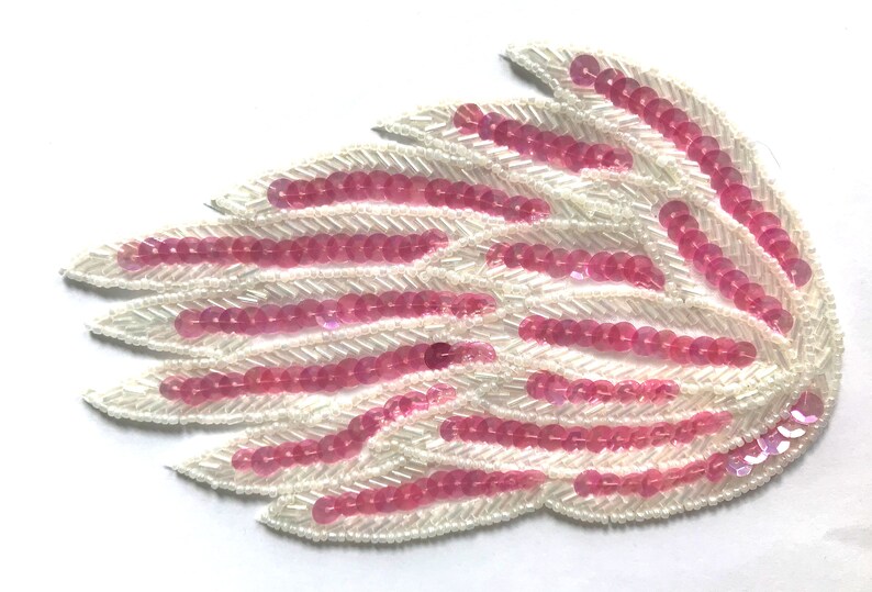 Angel Wings Large Beaded Sequined Sew-on Applique Craft Sewing - Etsy