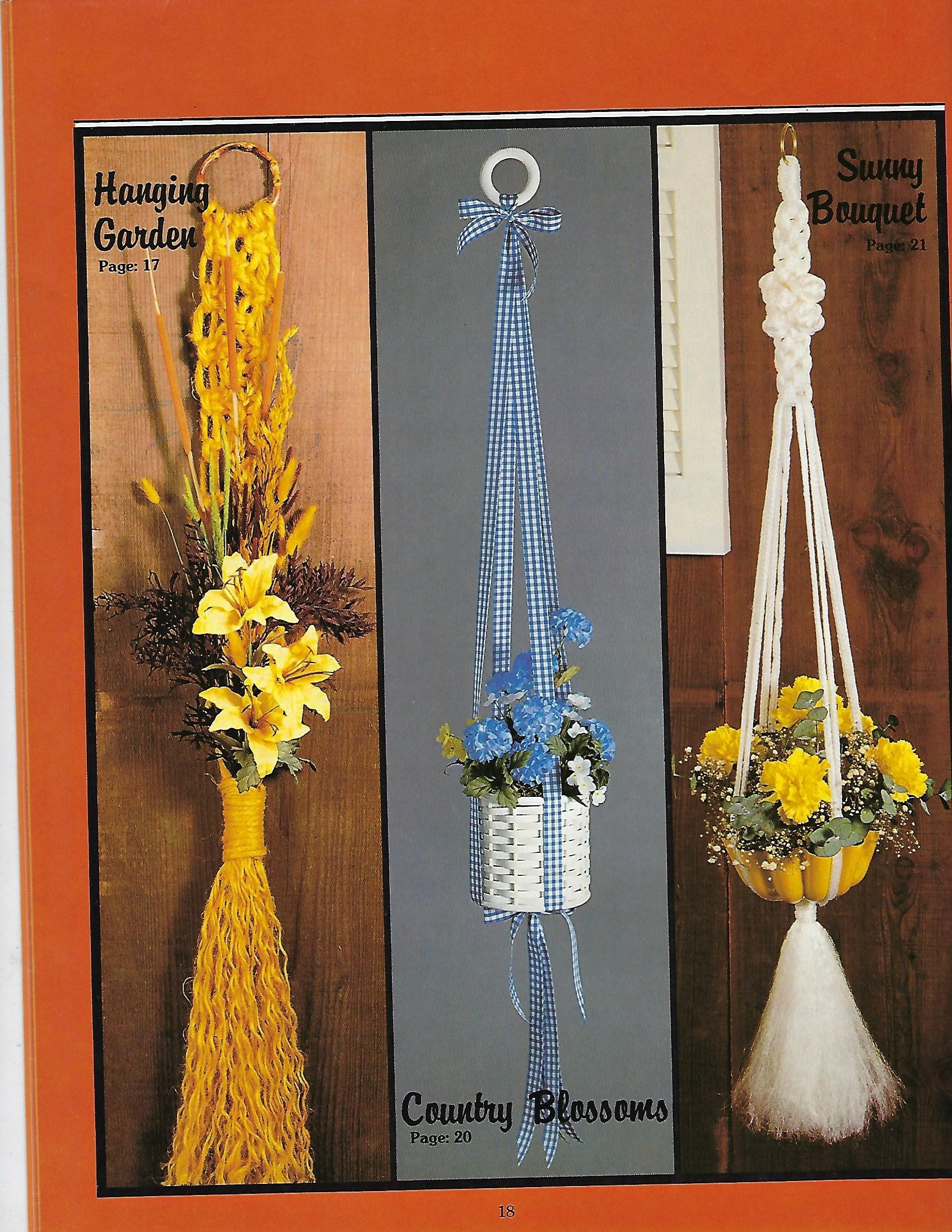 Floral Decor Using Macrame Vintage Craft Book | Etsy