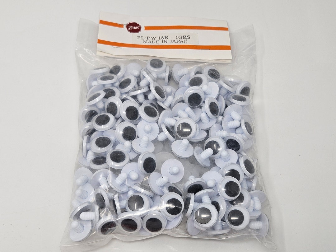 Bulk Pack 144 Zim's Vintage Round Moving Wiggle Googly Eyes Plastic ...