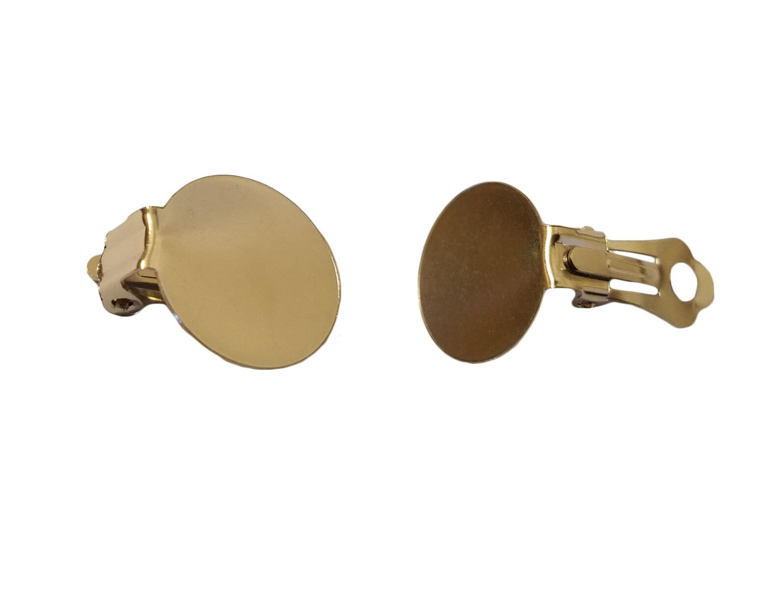 12 Pair Silver Tone Metal Clip on Earring Backs Backings 18mm - Etsy